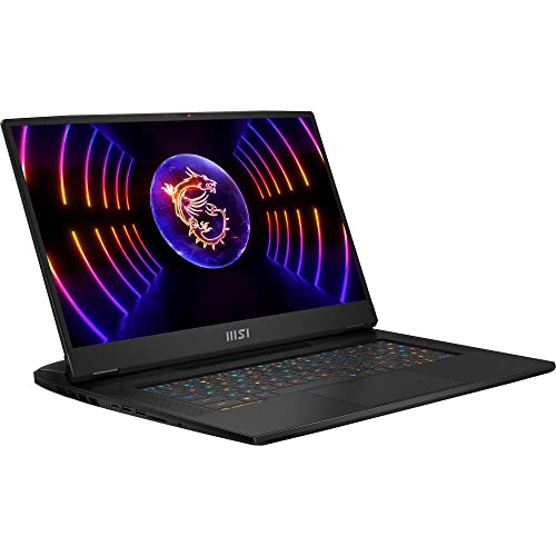 MSI Titan GT77HX Gaming Laptop (Intel i9-13980HX 24-Core, 64GB DDR5 3600MHz RAM, 2x8TB PCIe SSD (16TB), GeForce RTX 4080, 17.3" 144Hz 4K Ultra HD (3840x2160), WiFi, Bluetooth, Backlit KB, Win 11 Pro)