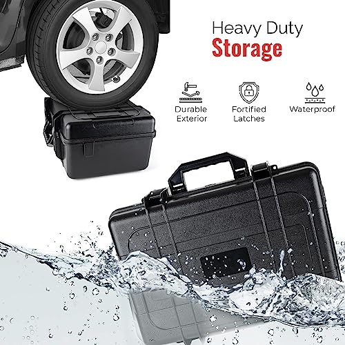 KELIUS Hard Shell Carrying Case Compatible with PS5 with Formfitting Foam Cutouts, Shock-Absorbing Protection, and Detachable Shoulder Strap, Portable Waterproof Travel Case for PlayStation 5 Console