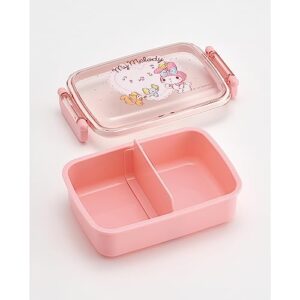 My Melody Bento Lunch Box (15oz) - Cute Lunch Carrier with Secure 2-Point Locking Lid - Authentic Japanese Design - Durable, Microwave and Dishwasher Safe - Music