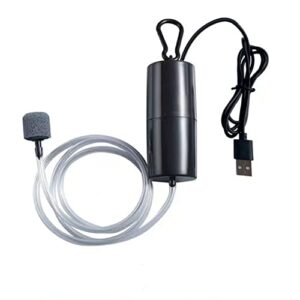 mini dc aquarium air pump usb powered fish tank and fishing air pump (black)