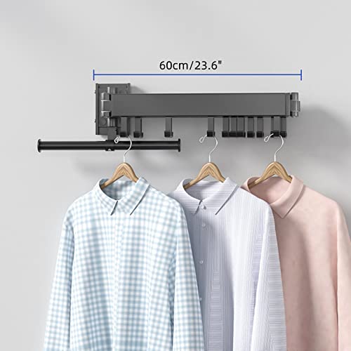 IQINGCHUN Wall Mounted Drying Racks for Laundry, Collapsible Clothes Folding Hanger Indoor