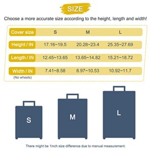 Feybaul Travel Luggage Cover Suitcase Protector Washable Protector Covers Dust & Stratch Resistance, S/M/L