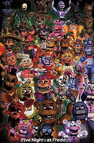 HOLYDAY Presents FNAF Mount Bundle Wall Print 12 x 16 inch Poster Rolled Poster