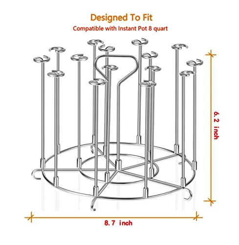 LBH Skewer Stand,Stainless Steel,compatible with Instand pot 8 Quart Air Fryer and Ninja Foodi 8 Quart Accessories for Kabobs (6.2X8.7)