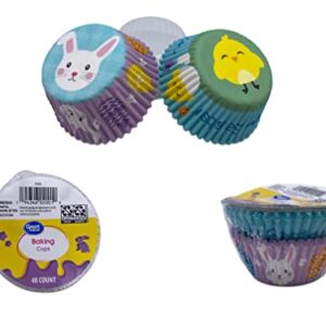 The ULTIMATE Easter Springtime Baking Bundle Set Featuring Pillsbury Funfetti Vanilla Cake Mix, Pillsbury Funfetti Vanilla Frosting with Sprinkles, Bunny and Baby Chick Cupcake Liners and Adorable Bunny Ear Cupcake Toppers. Makes 24 Cupcakes