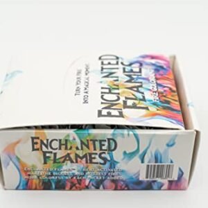 Enchanted Flames Pack of 50 Fire Changing Color Packets for Campfires, Fire Pits, and Outdoor Wood Fireplaces, Longer Lasting Burn Time, Safe and Non-Toxic