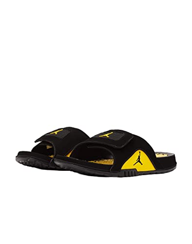 Nike Jordan Hydro IV Retro Men's Slides (Black/Tour Yellow, 12)