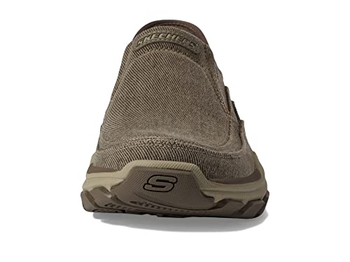 Skechers Men's Respected-Holmgren Slip-in Loafer, Taupe, 10.5 Wide