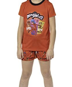 INTIMO Miraculous: Tales of Ladybug & Cat Noir Girls' Sleep Pajama Set Shorts (10/12)