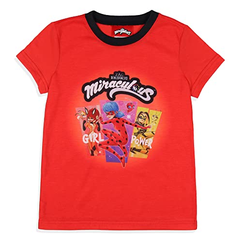 INTIMO Miraculous: Tales of Ladybug & Cat Noir Girls' Sleep Pajama Set Shorts (10/12)