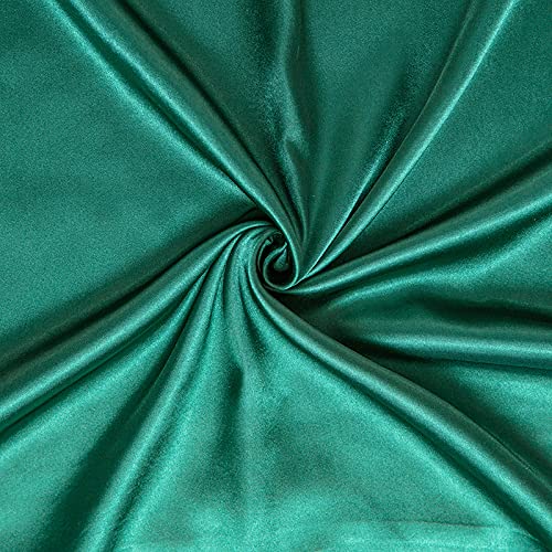 H HOUSEHOLD Satin Silk Pillowcases, Soft and Cozy, Wrinkle, Fade, Stain Resistant for Hair and Skin 2 Pack Super Soft Pillow Case with Envelope Closure (Queen, Dark Green)