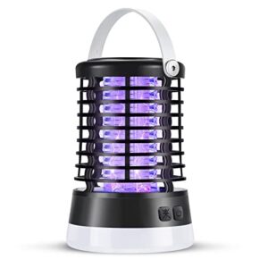 bug zapper for indoor outdoor,electric mosquito killer lamp with 3 light modes,usb rechargeable mosquito zapper fly trap for home backyard patio camping and hiking