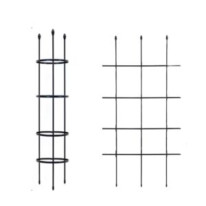 black plant trellis garden trellis clinging roses trellis plant cage climbing flower support with coating to decorate your garden 2 packs