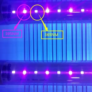 YUTCY 2-Pack LED Light Bulbs 365-395NM BL T8 F10W Replacement 20W Black Light Fluorescent Tube 13 Inch