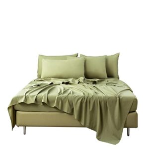 bedlifes california king sheet sets- cooling sheets-ultra soft-silky-breathable-deep pocket- 1800 series bedding set microfiber bed sheets sage green cal king 6 pieces