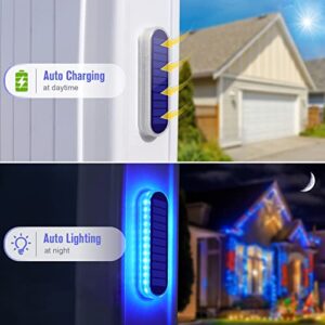 Honalia Solar Dock Lights Marine, 6 Pack Solar Driveway Lights Stick on Dock Lights Solar Powered Waterproof IP68, Blue Solar Lights Outdoor for Driveway Deck Patio Walkway Pathway Backyard.