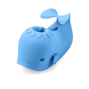 PandaEar Bath Spout Cover, Baby Bathtub Faucet Cover, Baby Shower Protector Cover for Kids Toddlers, Universal Fit -Whale (Blue)