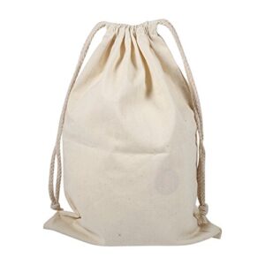 Boxwizard Household Plain Cotton Drawstring Storage Laundry Sack Stuff Bag for Travel Home Use 22 * 28CM (22 * 28cm)