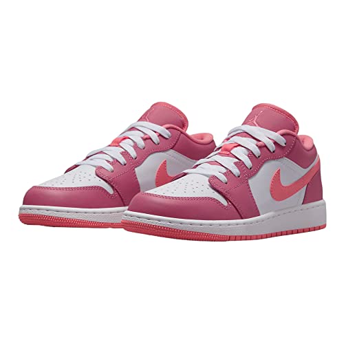 Jordan Nike 1 Low Grade School Desert Berry/Coral Chalk-White 553560-616 5Y