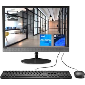 lenovo v130 all-in-one business desktop, intel dual-core processor, 19.5” hd+ display, 16gb ram, 1tb pcie ssd, dvd-rw, wi-fi, webcam, hdmi, wired keyboard & mouse, windows 11 pro