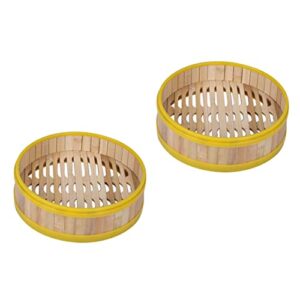 kichouse 2pcs steamer vegetable steamer pot veggie steamer chinese steamer basket steamer rack sticky rice steamer rice steamer baskets practical steamer safe steamer hemming