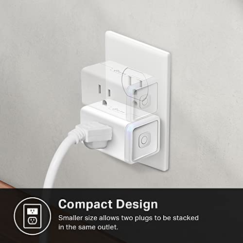 Kasa Matter Smart Plug w/ Energy Monitoring, Compact Design, 15A/1800W Max, Super Easy Setup, Works with Apple Home, Alexa & Google Home, UL Certified, 2.4G Wi-Fi Only, White, KP125M (2-Pack)