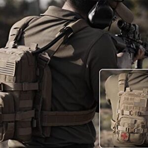 CLTAC Tactical Small MOLLE Hydration Pack Outdoor Water Bladder Carrier Pack for Vest Backpack