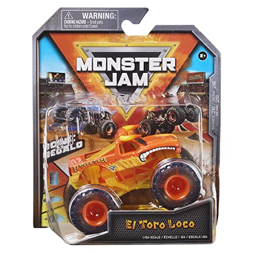 Monster Jam 2022 Spin Master 1:64 Diecast Truck with Bonus Accessory: See-Thru Crew El Toro Loco