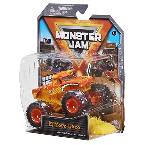 Monster Jam 2022 Spin Master 1:64 Diecast Truck with Bonus Accessory: See-Thru Crew El Toro Loco