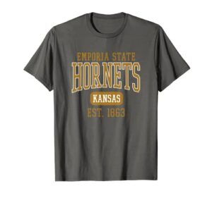 emporia state university esu hornets est date t-shirt