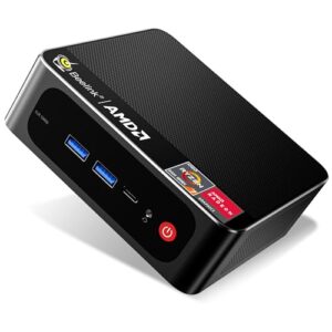 beelink mini pc, amd ryzen 7 5700u (8c/16t, up to 4.3ghz), 16gb ddr4 ram 500gb m.2 pcie3.0 ssd, ser5 pro mini desktop computer support 4k@60hz triple display/wifi 6/bt5.2/usb3.2/gaming/office/home