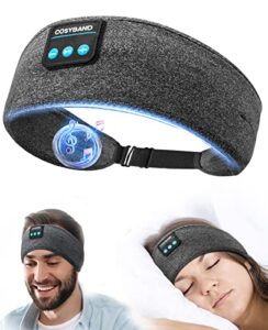 asmrband sleep headphones wireless sports headband, headband headphones 10hrs bluetooth headband with soft cozy earbuds comfortable sleeping headphones for side sleepers, cool tech gadgets unique gift