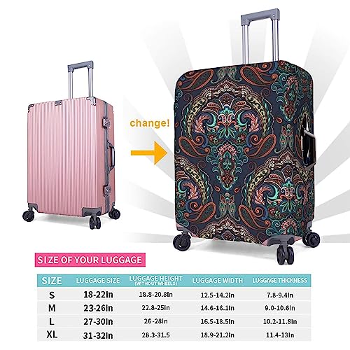 Nmbvcxz Pa-isley Luggage Cover Suitcase Cover Washable Travel Luggage Protector Suitcase Covers M(23-26 inch luggage)