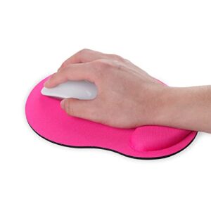 aoozleny Ergonomic Mouse Pad with Wrist Support Gel Mouse Pad with Wrist Rest, Portable Comfortable Mousepad for Computer & Laptop & Office (Rosered)