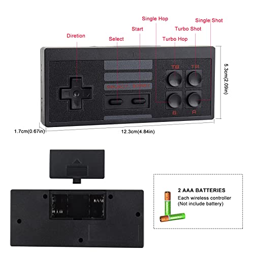 Wireless Mini Retro Game Console Built-in 1734 Classic Games Plug & Play Video TV Game Stick Support HDMI/AV Output with 2 Wireless Controllers Handheld Game Console………