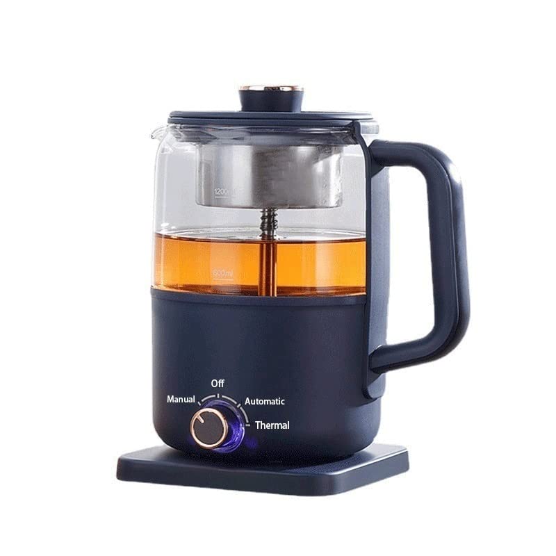 Electric Tea Coffee Kettle Thermal Temperature Control Stainless Steel Automatic Shut Off With Infuser For Boiling Hot Water 1.2 L