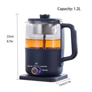 Electric Tea Coffee Kettle Thermal Temperature Control Stainless Steel Automatic Shut Off With Infuser For Boiling Hot Water 1.2 L