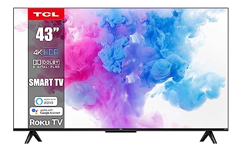 TCL 43-Inch Series 4 Class 4K 2160p Smart Roku TV HDR 60Hz Refresh Rate Compatible with Alexa & Google Assistant (Renewed)