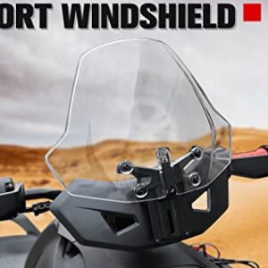 A & UTV PRO Sport Windshield & Aluminum Plastic Handguards Kit for Can-Am Ryker All Model, Adjustable Vented Windscreen, Hand Guard Protector, Replace OEM # 219401023, 219400771, 219400998, 219400894