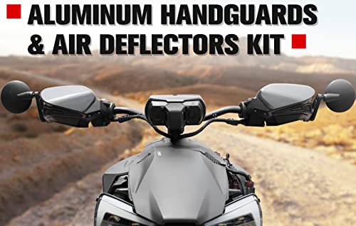 A & UTV PRO Sport Windshield & Aluminum Plastic Handguards Kit for Can-Am Ryker All Model, Adjustable Vented Windscreen, Hand Guard Protector, Replace OEM # 219401023, 219400771, 219400998, 219400894