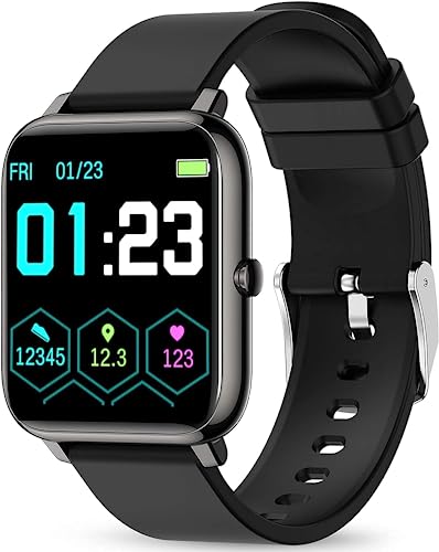 Smart Watch for Men Women 1.4 Full Touch Screen Fitness Tracker Watch with Heart Rate Blood Pressure Sleep Monitor IP68 Waterproof Smartwatch for Android iOS Phones Sports Watch with Step Counter