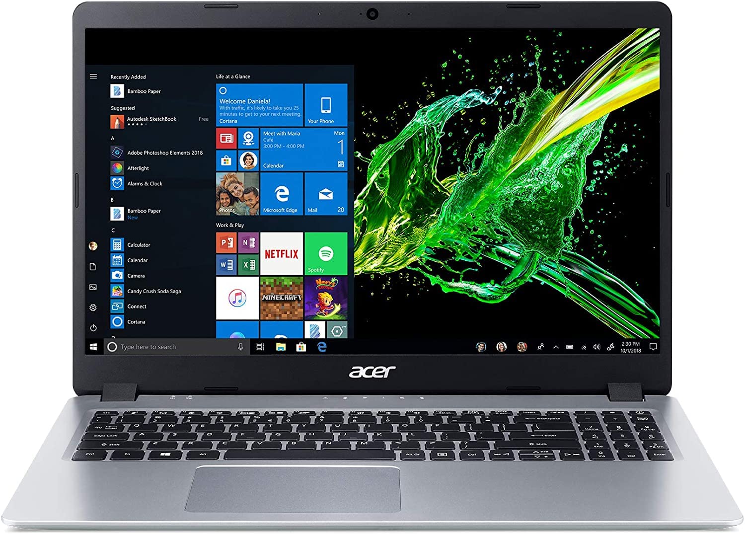 Acer Newest Aspire 5 15.6" IPS FHD Laptop - Dual Core AMD Ryzen 3 3200U - Radeon Vega 3 Graphics - 16GB DDR4-256GB SSD -RJ45 - HDMI - Backlit Keyboard - Windows 10 Pro w/RATZK 32GB USB