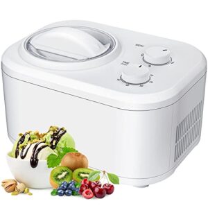 antarctic star electric ice cream maker with compressor, homemade ice cream maker for kids, 1l, 3 modes for gelato, frozen yogurt, sorbet, 1h time setting, white…