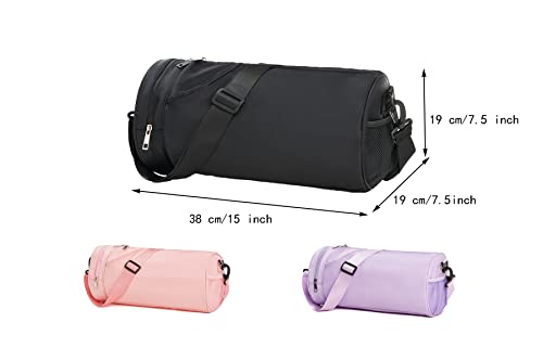 Sports Bags for Women and Men,Travel Bag for Sports, Travel Bag and Handbags,Gym,Fitness bag，Duffle Bag for Weekend Trips，Swim Bags with Wet Clothes Compartments. (black)