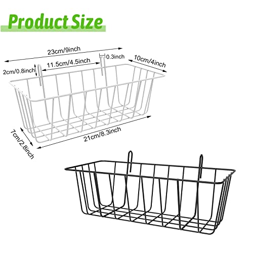 Pelopy 4 Pcs Rabbit Hay Feeder with Hooks Hay Feeder Guinea Pig Heavy Duty Metal Rack Hay Holder for Rabbit Guinea Pig Bunny Chinchilla Small Animal Pet Supplies, 9.1 x 3.9 x 3.7 Inch, Black and White