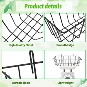 Pelopy 4 Pcs Rabbit Hay Feeder with Hooks Hay Feeder Guinea Pig Heavy Duty Metal Rack Hay Holder for Rabbit Guinea Pig Bunny Chinchilla Small Animal Pet Supplies, 9.1 x 3.9 x 3.7 Inch, Black and White