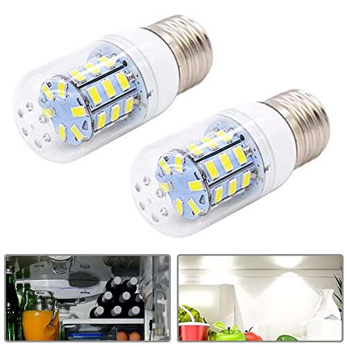 MMBGJKG Refrigerator Light Bulb 5W,5304511738 Refrigerator LED Light Bulb, Refrigerator PS12364857 AP6278388 4584444,120V E26 Daylight White LED Refrigerator Light Appliance Bulbs (2)