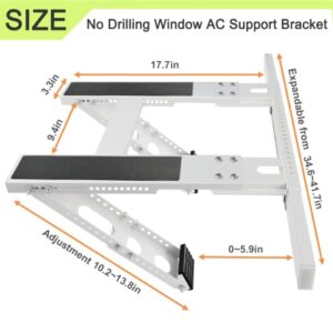 CAT SO RICH Air Conditioner Bracket for Window, No Drilling Window AC Bracket, Support up to 220lbs