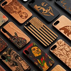 San Judas Tadeo - Custom Wood Phone Case for Samsung S23 Ultra+ FREE Tempered Glass, Color Printed Case for Samsung S23 Case with Screen Protector/S23/S23+/S22+/S22 Ultra,S21/S21+/S21 Ultra U