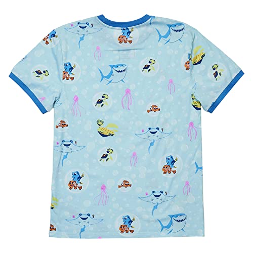 Loungefly Apparel: Pixar Finding Nemo 20th Anniversary Bubbles Unisex Tee - Size Large